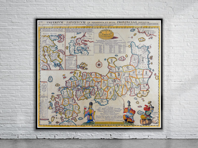 Vintage Map of Japan 1727