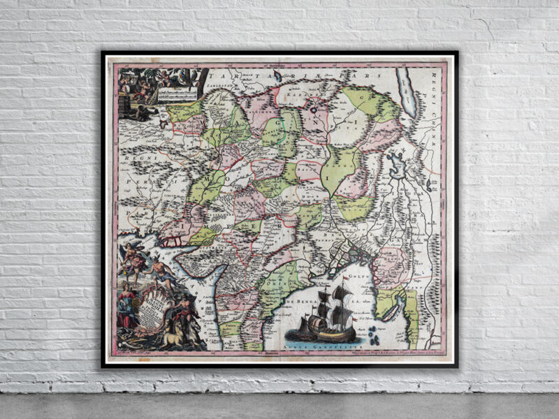 Vintage Map of India 1740