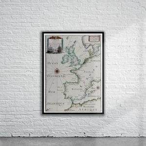 Vintage Map of Europe 1666