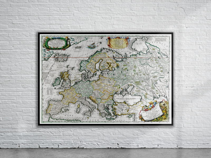 Vintage Map of Europe 1690