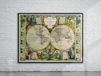 Vintage Nolin World Map 1755