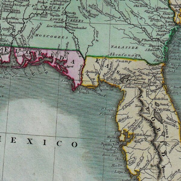 Vintage Map of Eastern United States 1806