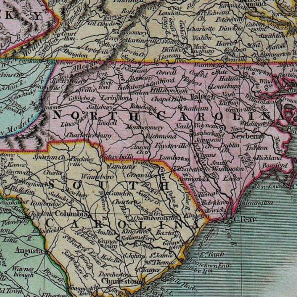 Vintage Map of Eastern United States 1806