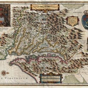 Vintage Map of Virginia 1630