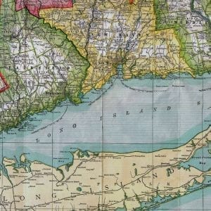 Vintage Map of U.S. Railroad Map 1900
