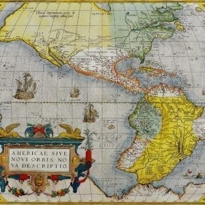 Vintage Map of America 1579