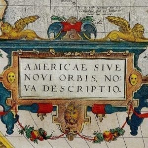Vintage Map of America 1579