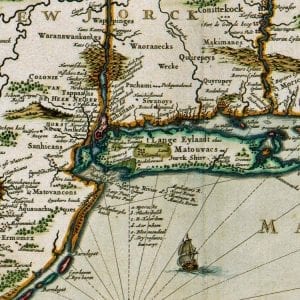 Vintage Map of America 1673