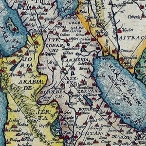 Vintage Map of Asia 1571