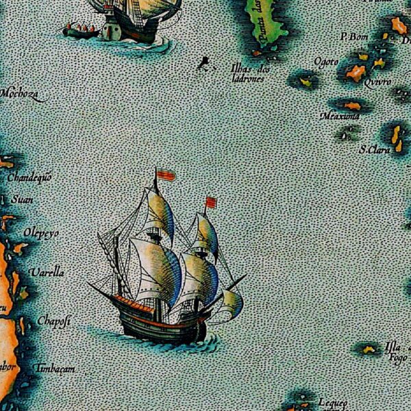 Vintage Map of Japan 1595