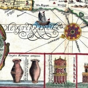 Vintage Map of The Holy Land 1632