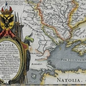 Vintage Map of Russia 1635