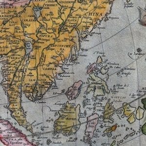 Vintage Map of Asia 1570