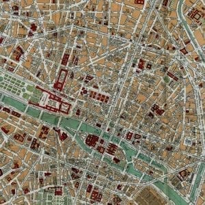 Vintage Map of Paris 1892