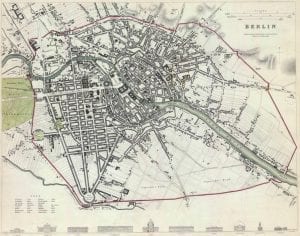 Vintage Map of Berlin 1833