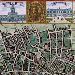 Vintage Map of 17th Century London