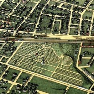 Vintage Birdseye View of Atlanta 1892