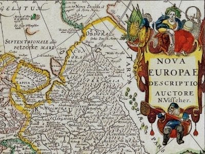 Vintage Map of Europe 1658