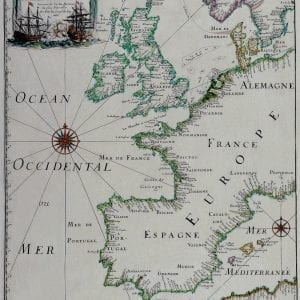 Vintage Map of Europe 1666
