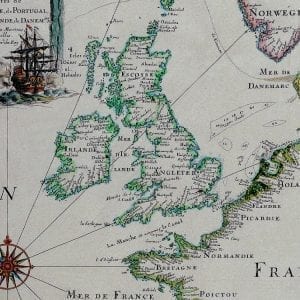 Vintage Map of Europe 1666