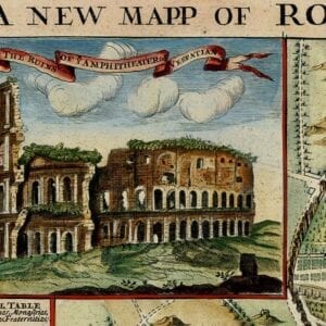Vintage Map of Rome 1721