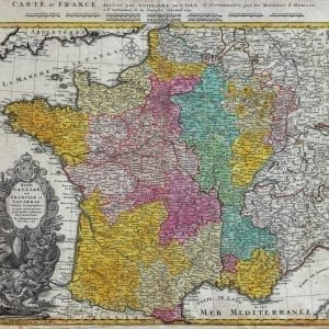 Vintage Map of France 1741