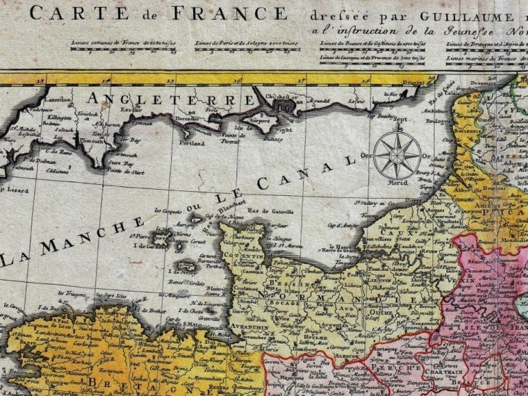 Vintage Map of France 1741