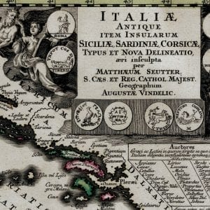Vintage Map of Italy 1750