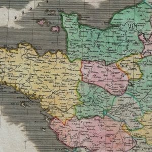 Vintage Map of France 1814