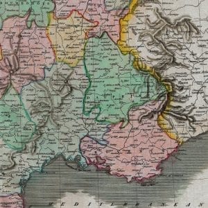Vintage Map of France 1814