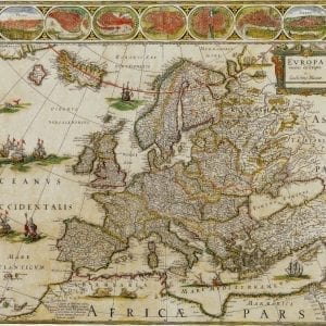 Vintage Map of Europe 1650