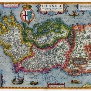 Vintage Map of Ireland 1609