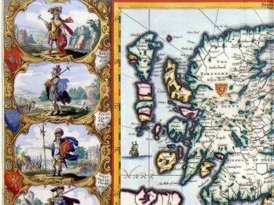 Vintage Map of Great Britain 1645