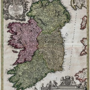 Vintage Map of Ireland 1716