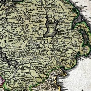 Vintage Map of Ireland 1716