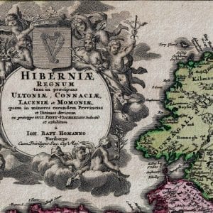 Vintage Map of Ireland 1716