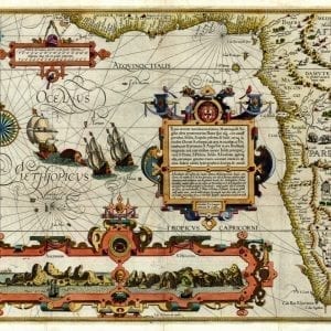 Vintage Map of Africa 1596