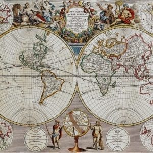 Vintage Senex World Map 1721