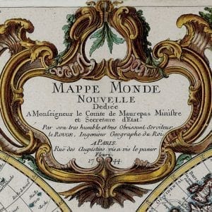 Vintage Le Rouge World Map 1744