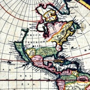 Vintage Blaeu World Map 1664