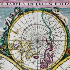 Vintage De Wit World Map 1680