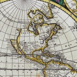 Vintage De Wit World Map 1680