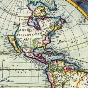 Vintage De Ram World Map 1683