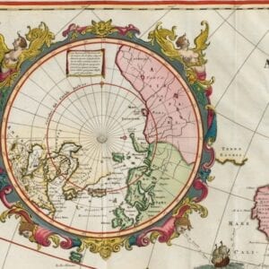 Vintage Map of America 1670