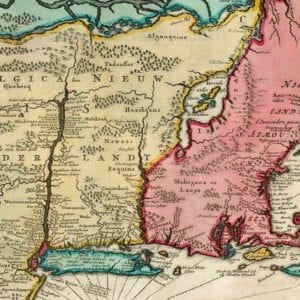 Vintage Map of New England 2