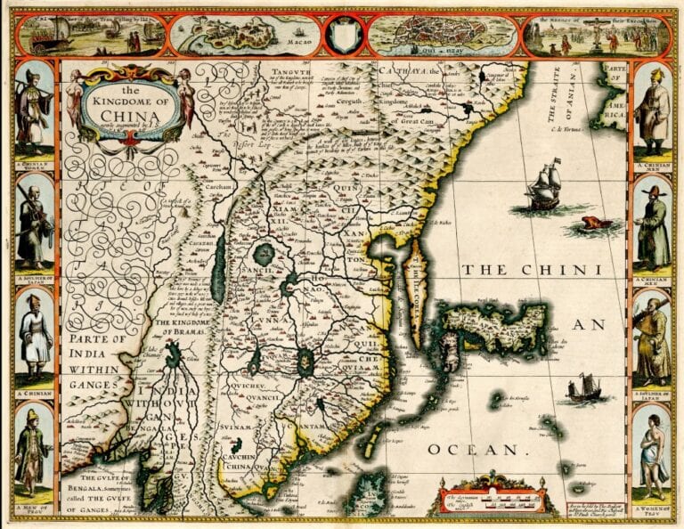 Vintage Map of China 1626