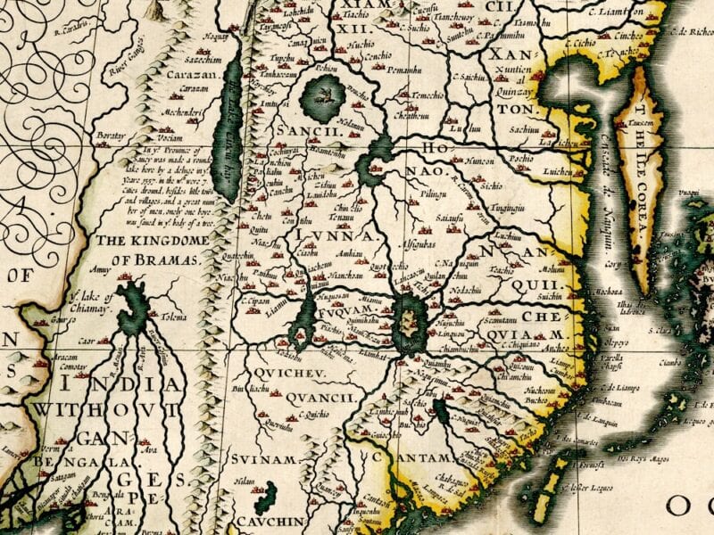 Vintage Map of China 1626