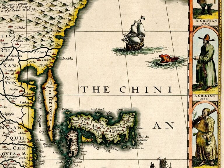 Vintage Map of China 1626