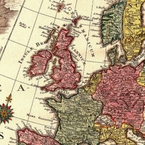 Vintage Map of Europe 1760