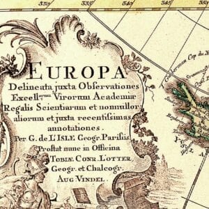 Vintage Map of Europe 1760